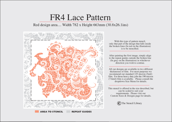 26. FR4 Lace Pattern | Stencil Library