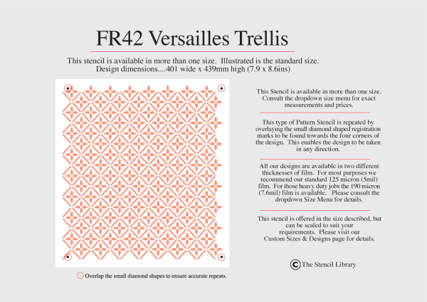 39. FR42 Versailles Trellis | Stencil Library