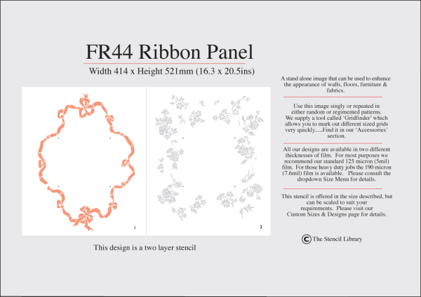 12. FR44 Ribbon Panel | Stencil Library