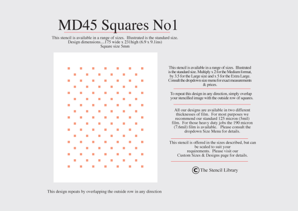 26. MD45 Squares | Stencil Library