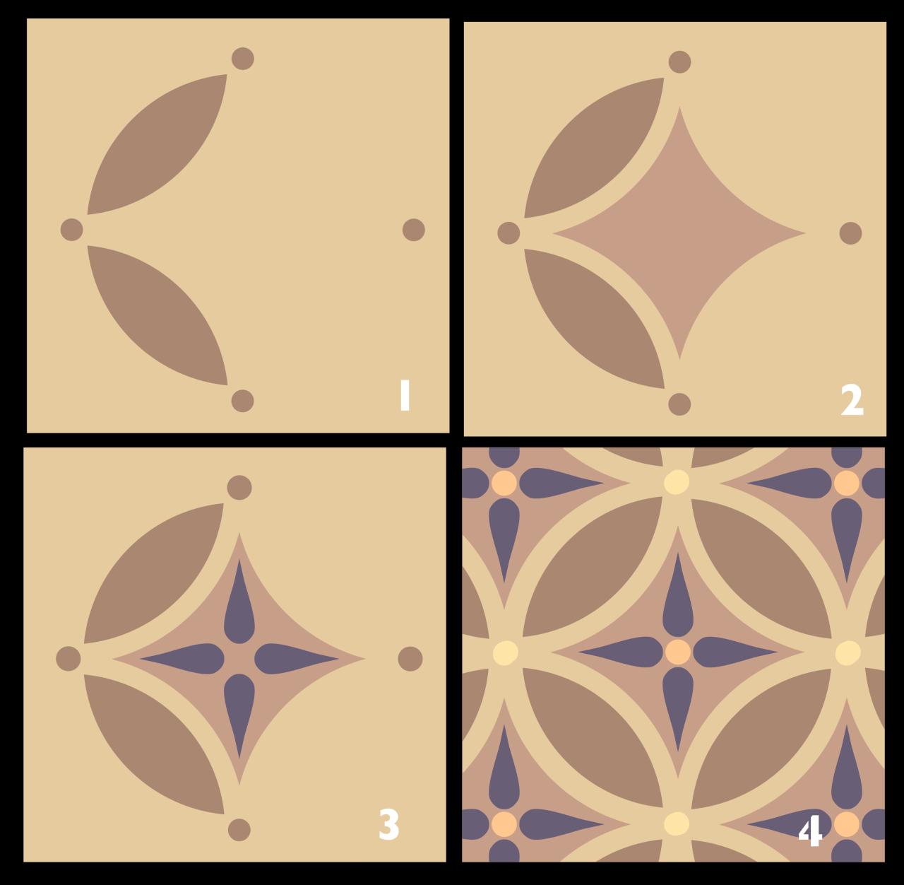 NT4 Japanese Tile no 1 | Stencil Library